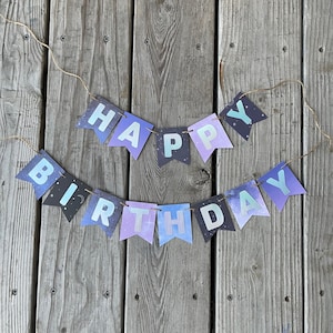 Space Banner, Space Theme Banner, Galaxy Banner, Galaxy Birthday Banner ...