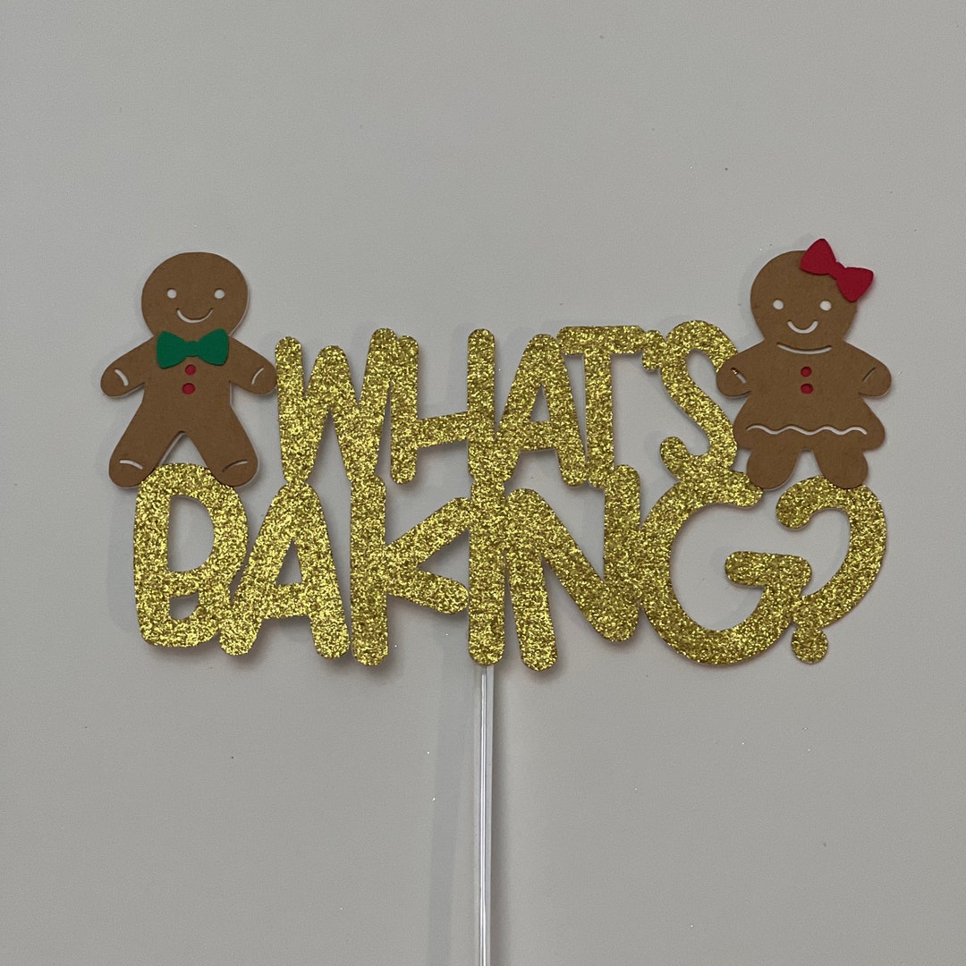 Christmas Gender Reveal Cake Topper, Gingerbread Man Gender Reveal Cake ...