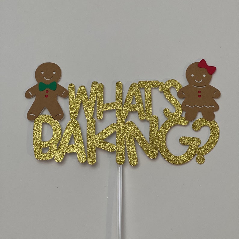 Christmas Gender Reveal Cake Topper Gingerbread Man Gender - Etsy