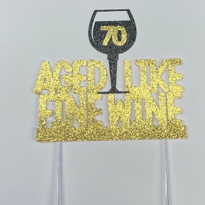 70 Cake Topper, 70th Birthday Cake Topper, Seventieth Birthday Cake ...