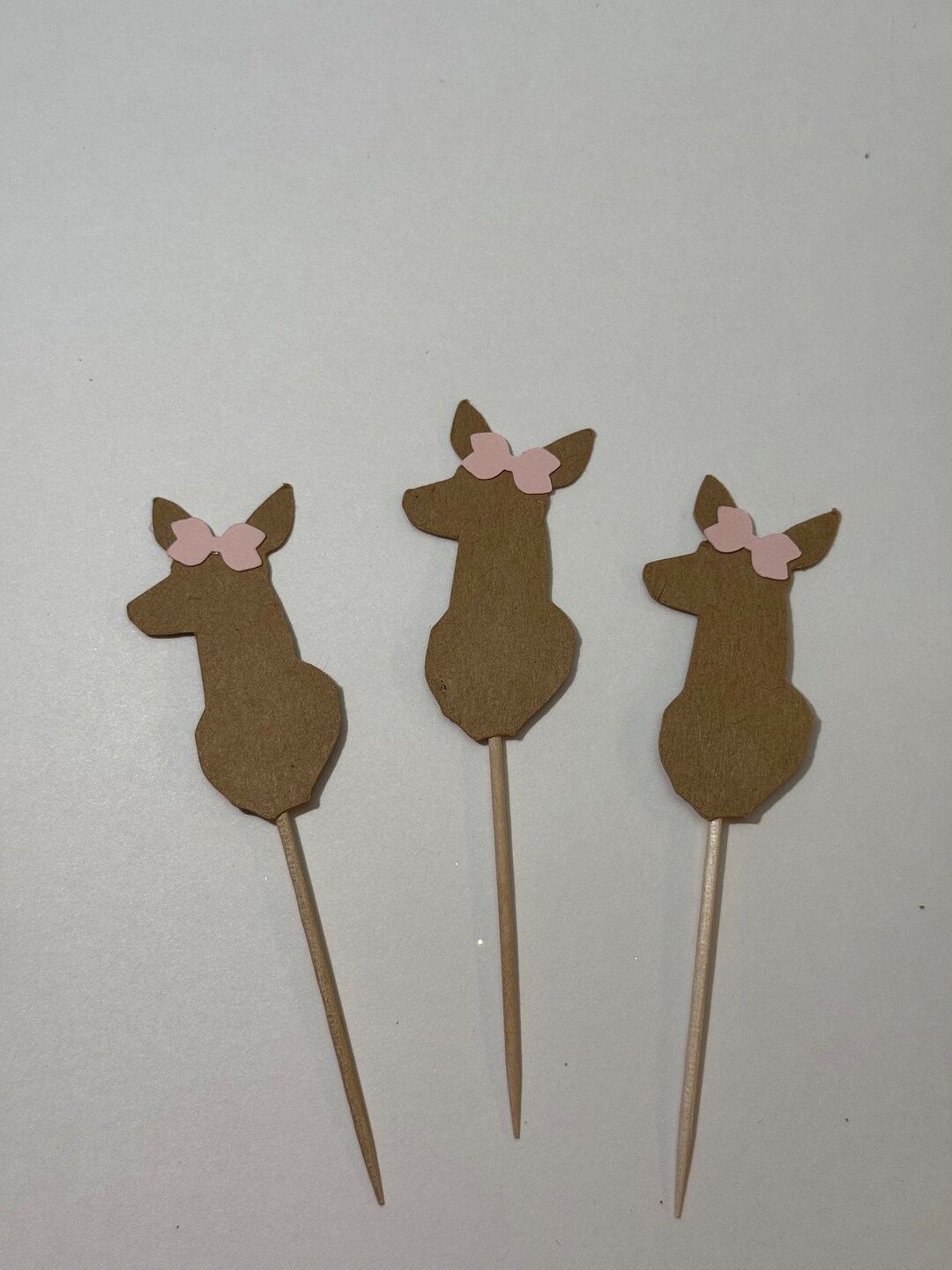 Deer Cupcake Toppers, Doe Cupcake Toppers, Deer Toppers, Doe Toppers ...