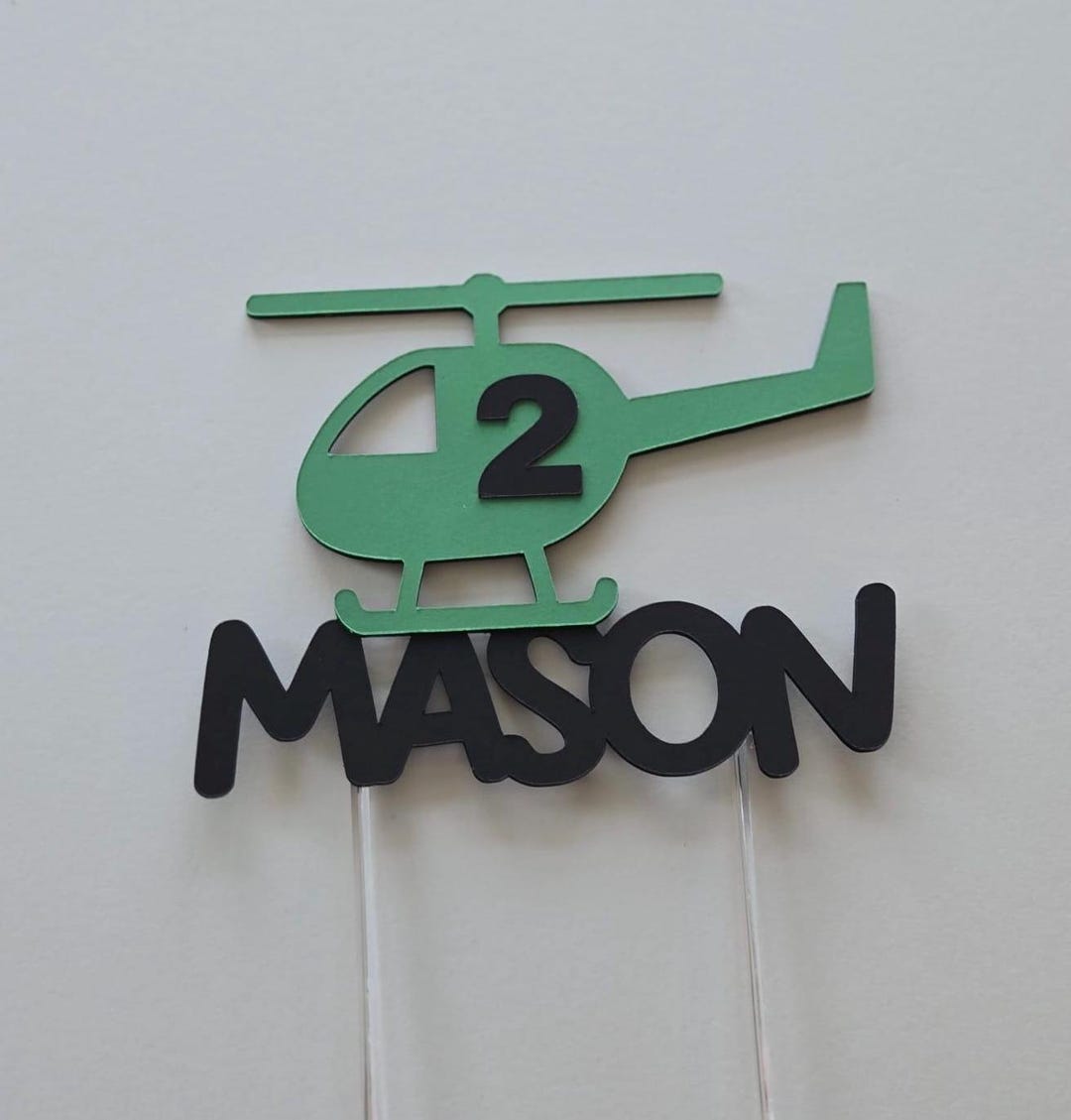 Helicopter Cake Topper, Chopper Cake Topper, Helicopter Topper ...