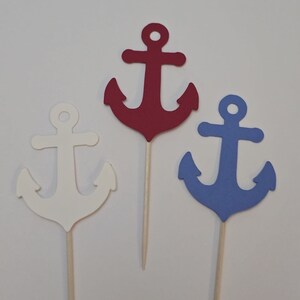 Nautical Cupcake Toppers, Nautical Toppers, Nautical Cake Toppers ...
