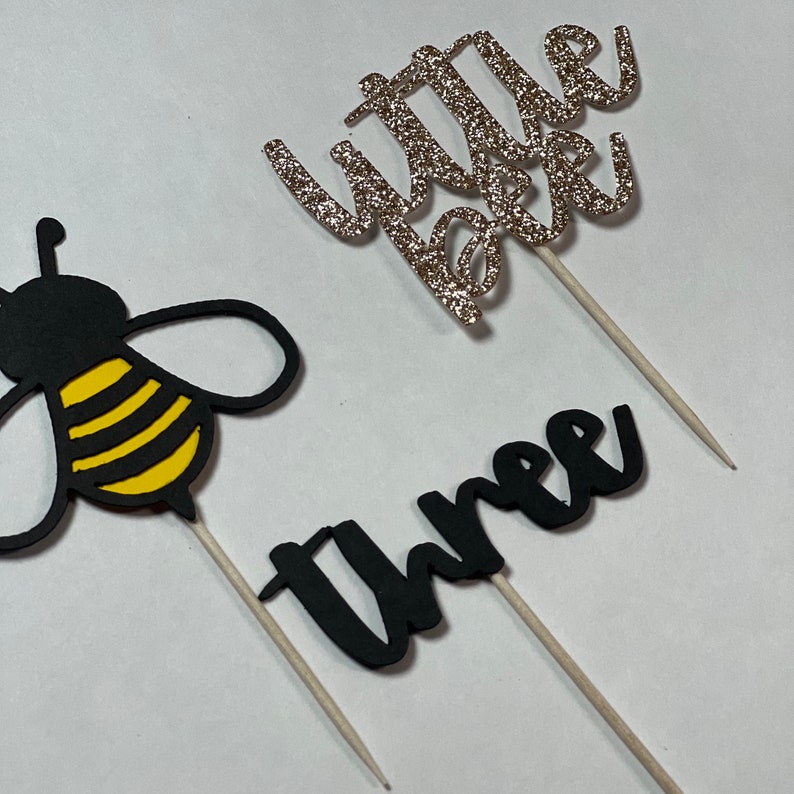 Bee Cupcake Toppers: Little Bee Three Party Decorations - Etsy
