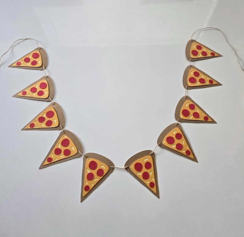 Pizza Party Banner: Handcrafted Cardstock Garland - Etsy