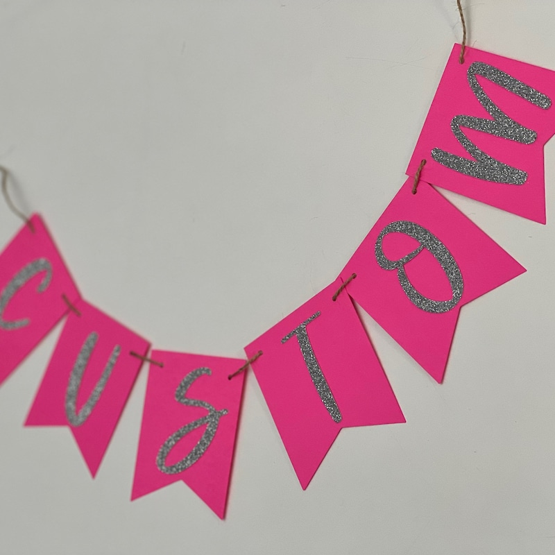 Hot Pink Banner - Etsy