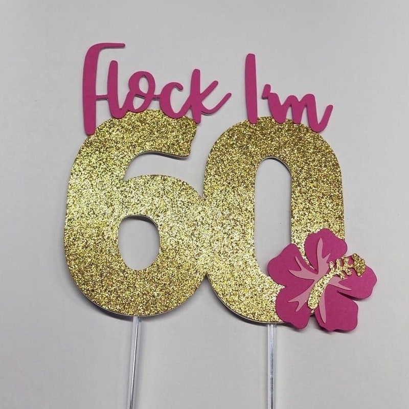 60th Birthday Cake Topper - Etsy