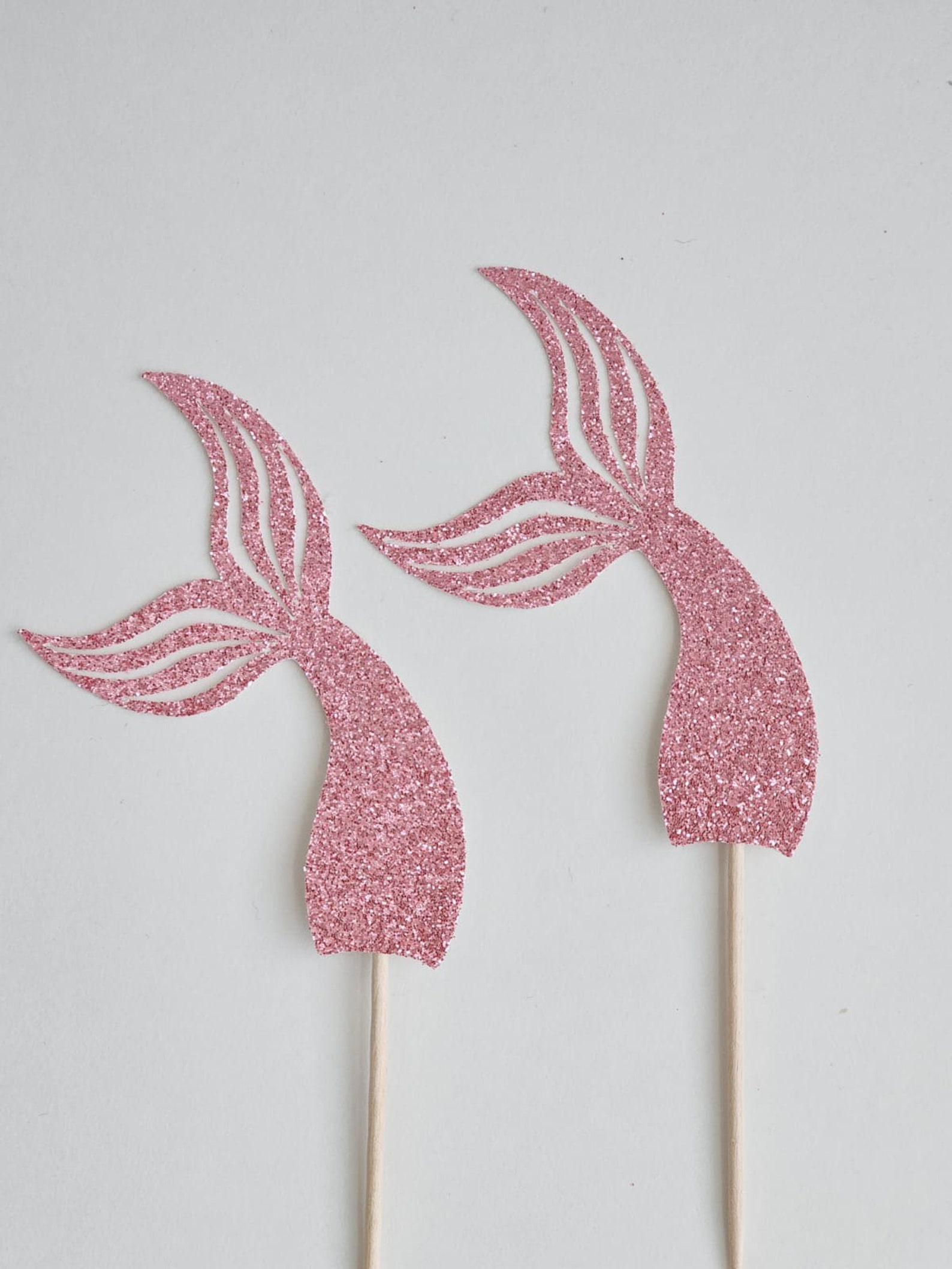 Mermaid Cupcake Toppers Mermaid Tail Toppers Mermaid - Etsy