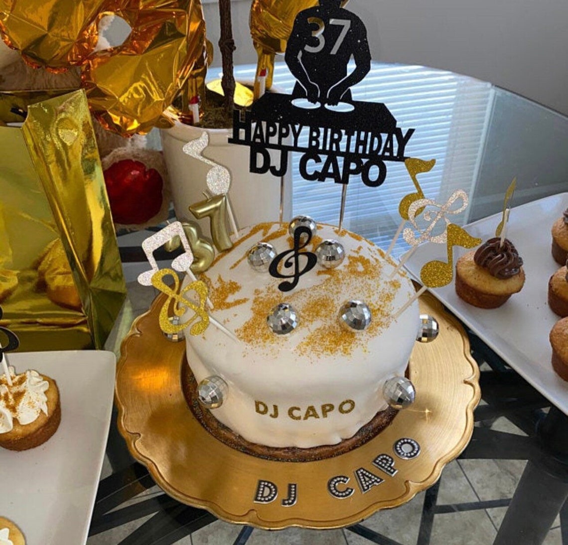 DJ Cake Topper - Etsy