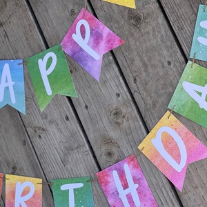 Watercolor Banner, Colorful Banner, Rainbow Banner, Rainbow Birthday ...