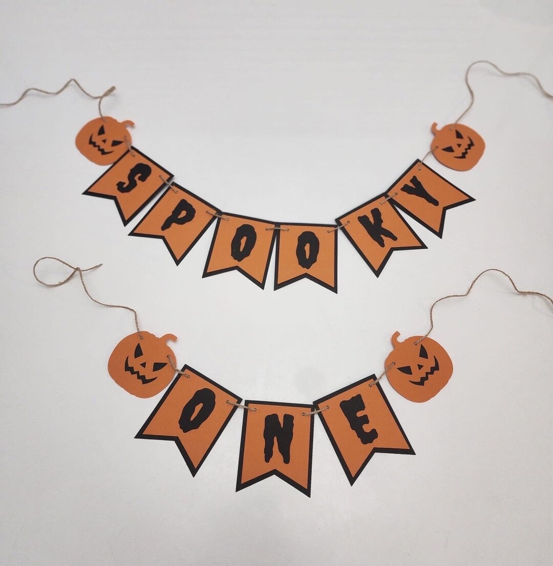 Spooky One Birthday Banner Spooky One Party Decorations - Etsy