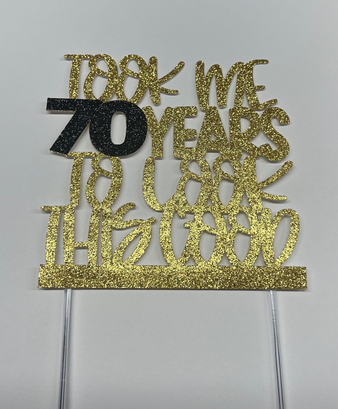 70 Cake Topper, 70th Birthday Cake Topper, 70th Birthday Cake Decor ...