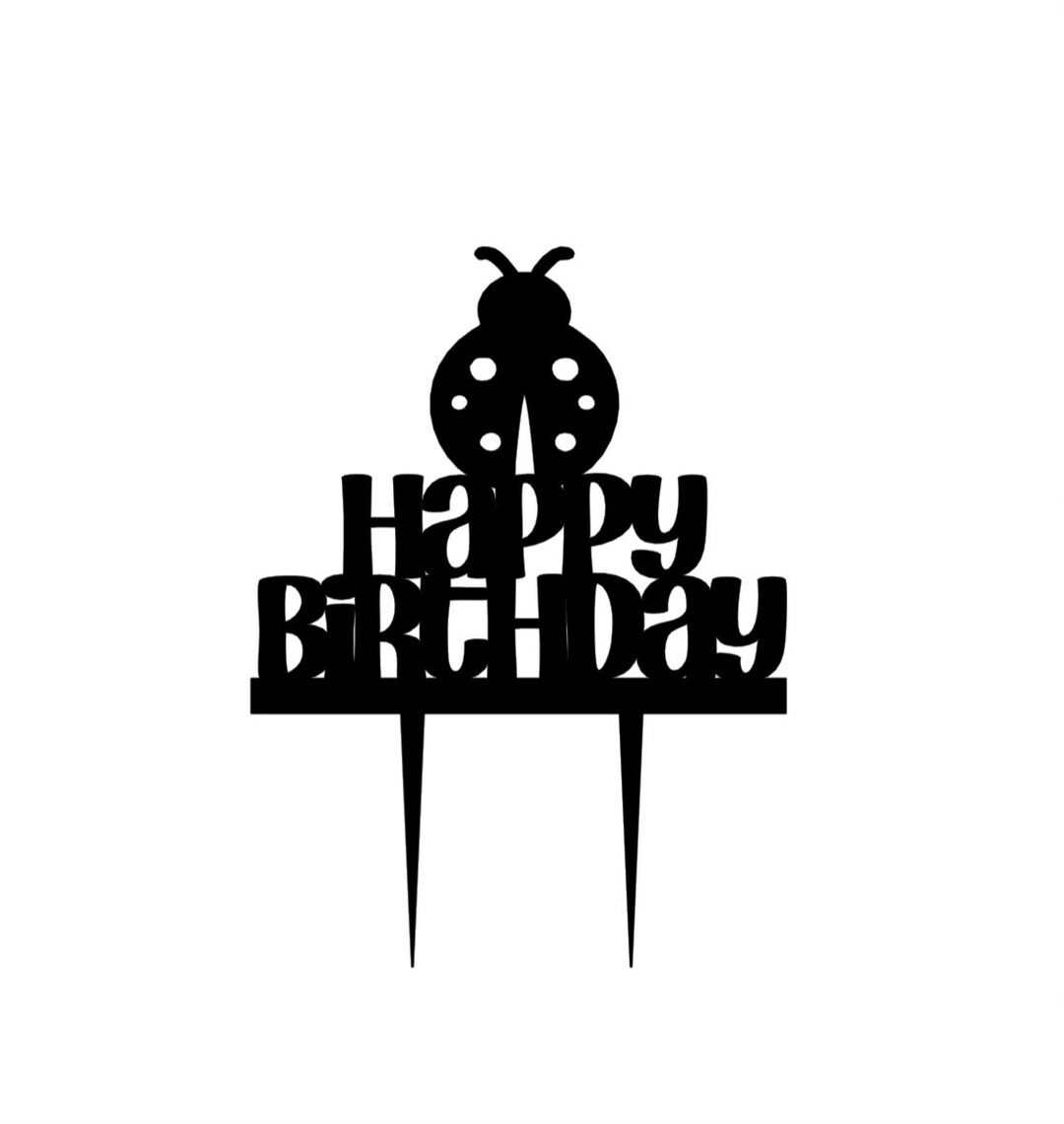 Lady Bug Cake Topper, Lady Bug Birthday Cake Topper, Lady Bug Topper ...
