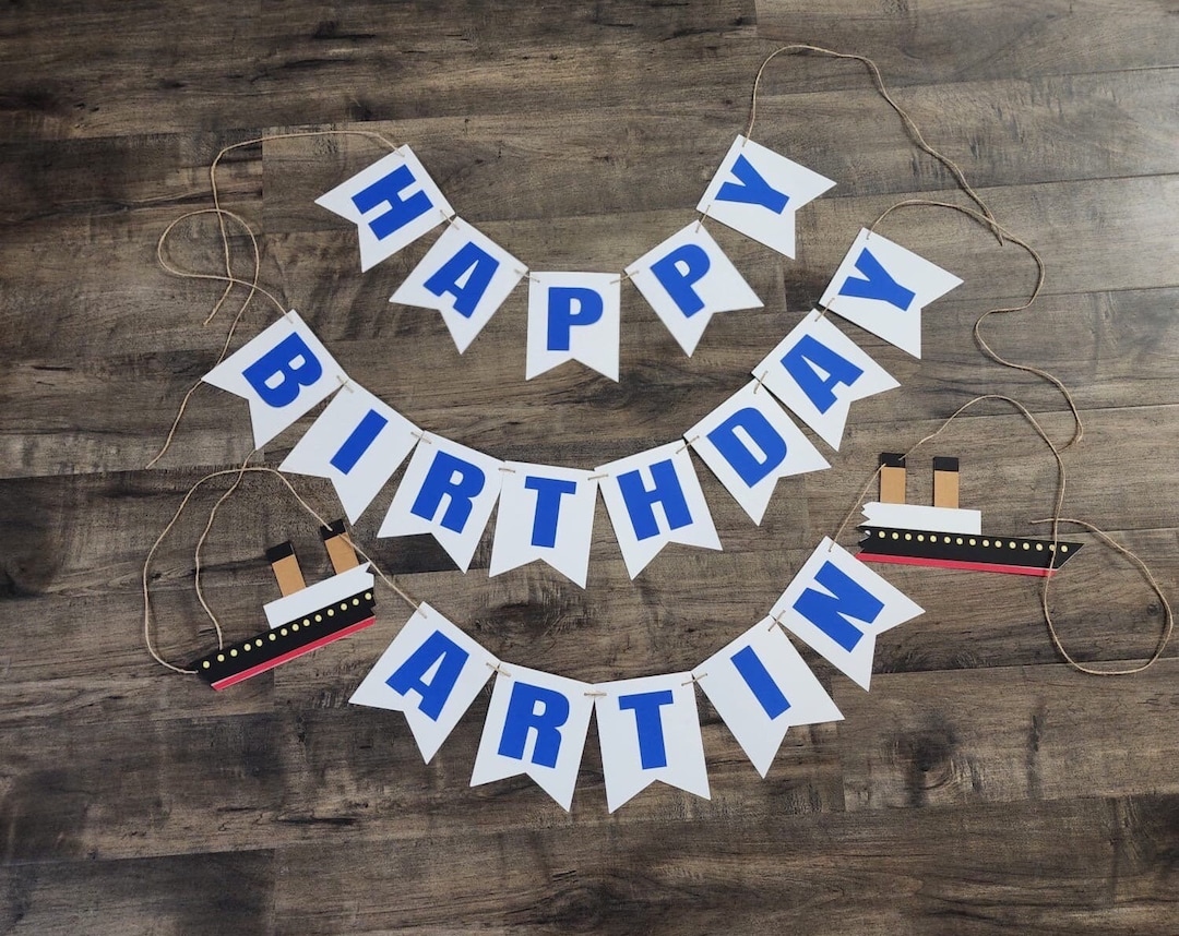 Ship Banner, Ship Birthday Banner, Cruise Ship Banner, Wrecked Ship ...