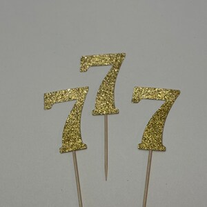Seven Cupcake Topper, Seven Birthday Cupcake Toppers, 7th Cupcake ...