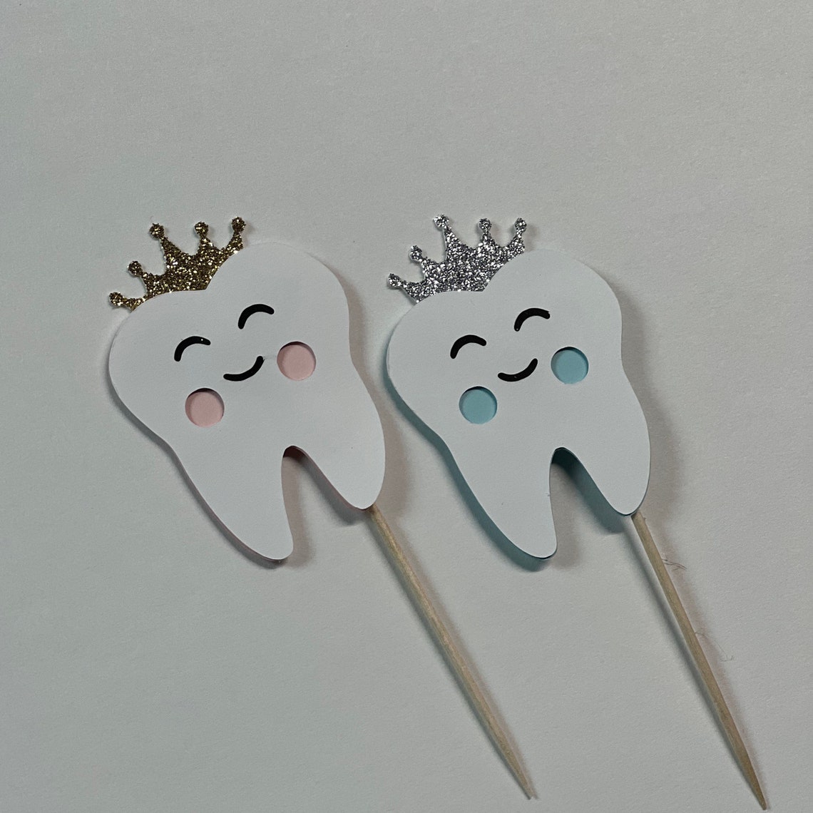 Tooth Cupcake Toppers First Tooth Cupcake Toppers Teeth - Etsy