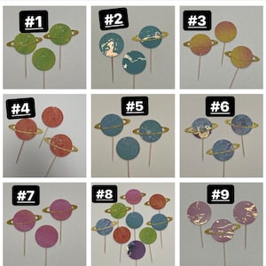 Planet Cupcake Toppers, Planets Cupcake Toppers, Solar System Cupcake ...