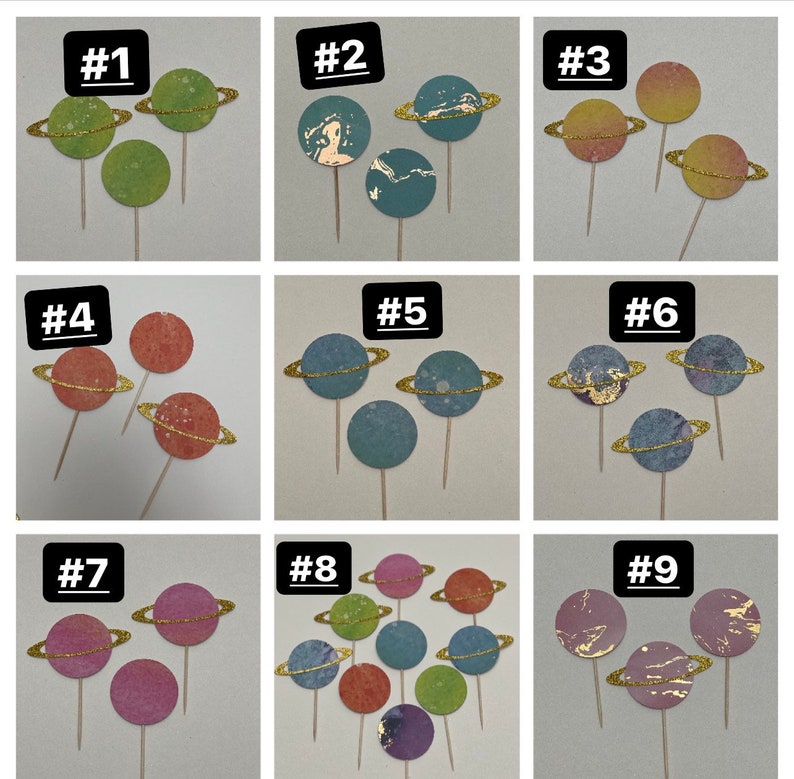 Planet Cupcake Toppers Planets Cupcake Toppers Solar System - Etsy