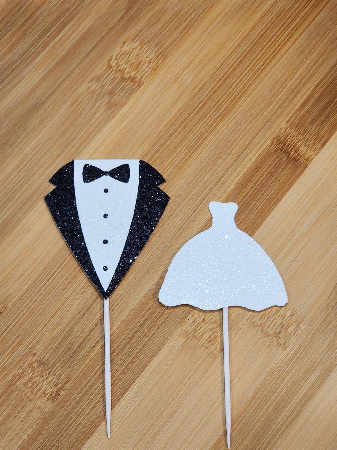 Wedding Cupcake Toppers, Wedding Dress Cupcake Toppers, Tuxedo Cupcake ...