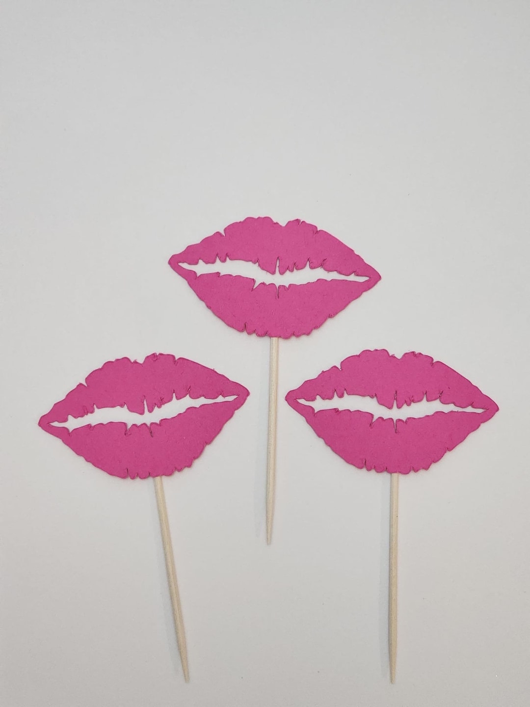 Kiss Cupcake Toppers, Lip Cupcake Toppers, Kissy Cupcake Toppers ...