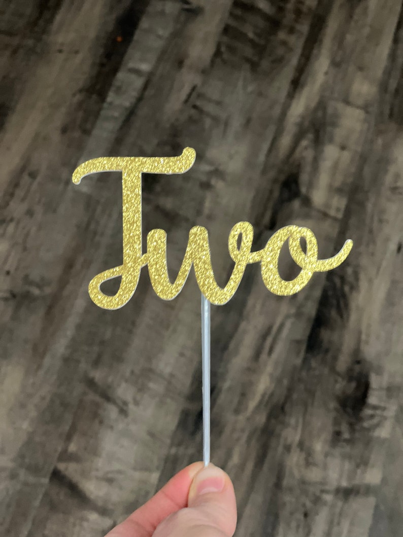 Second Birthday Cake Topper Two Birthday Cake Topper 2nd - Etsy