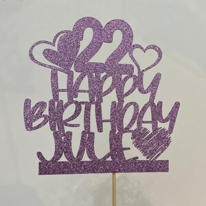 Feeling 22 Cake Topper, 22nd Birthday Cake Topper, Customizable Cake ...
