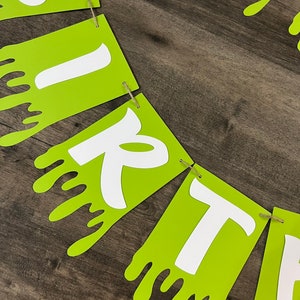 Slime Banner, Slime Birthday Banner, Slime Party Banner, Slime Birthday ...