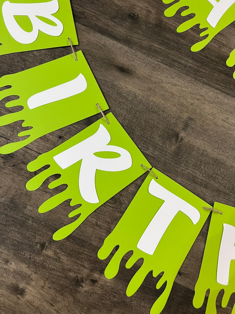 Slime Banner Slime Birthday Banner Slime Party Banner Slime - Etsy