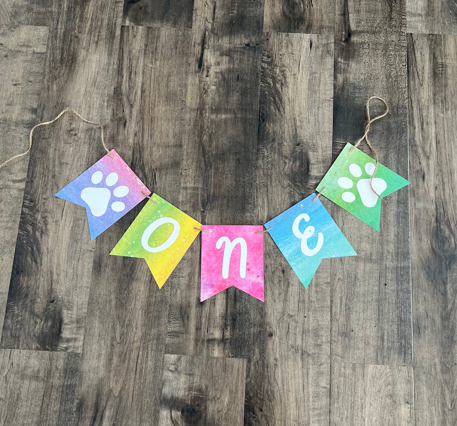 Paw Banner Paw Print Banner Dog Birthday Banner Puppy - Etsy