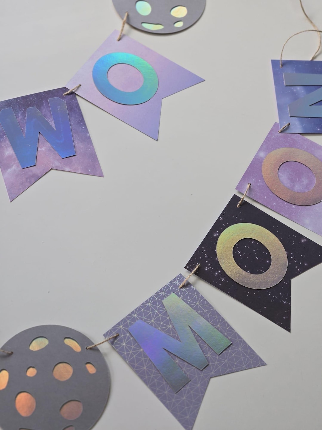 Space Banner, Moon Banner, Two the Moon Banner, Moon Birthday Banner ...