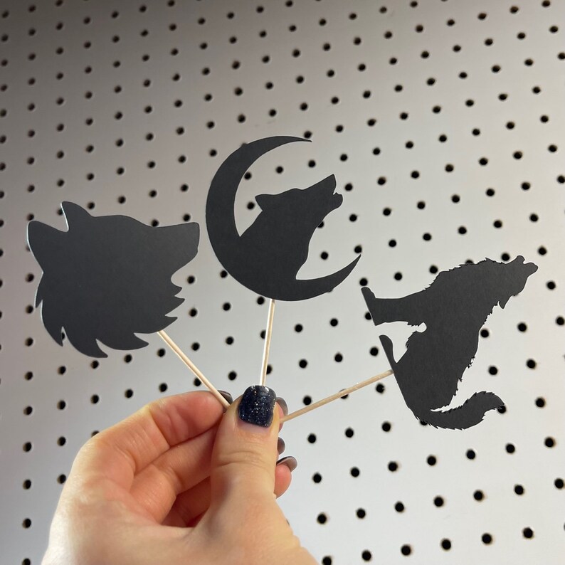 Wolf Cupcake Toppers Wolf Toppers Howling Wolf Cupcake Wolf - Etsy