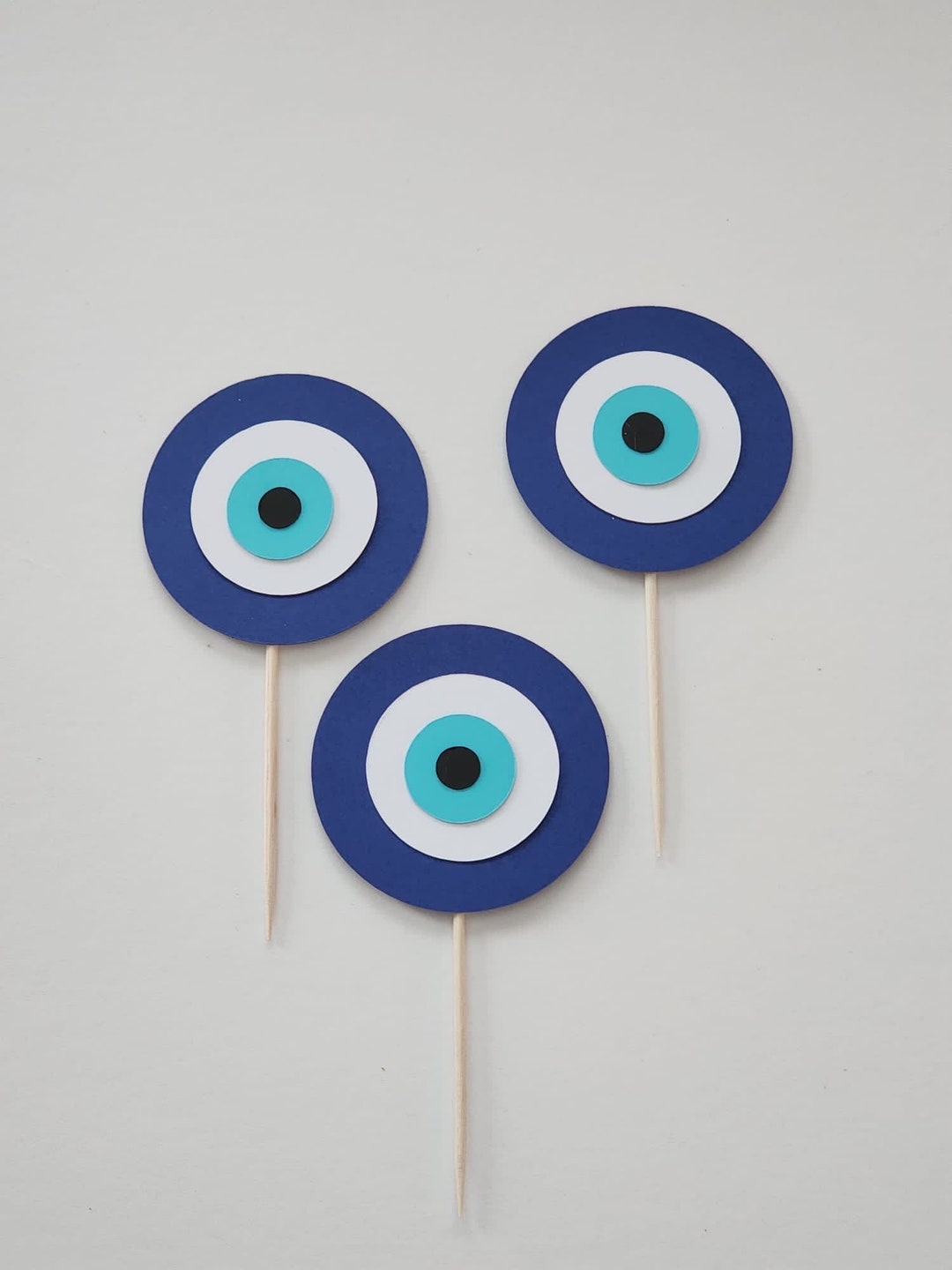 Evil Eye Cupcake Toppers, Evil Eye Toppers, Eye Toppers, Eye Cupcake ...