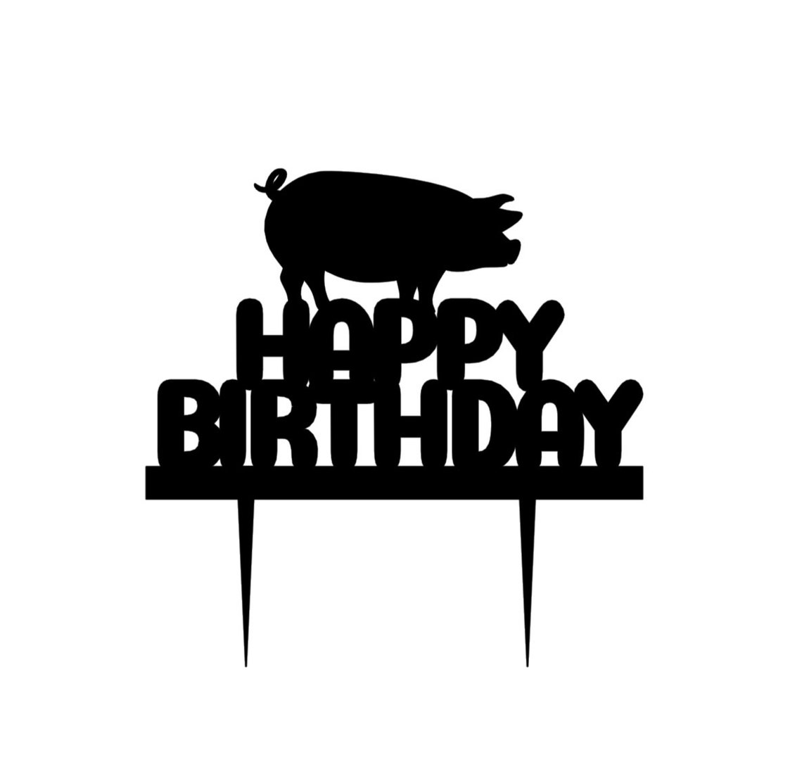 Pig Cake Topper Pig Topper Pig Birthday Cake Topper Piggy | Etsy