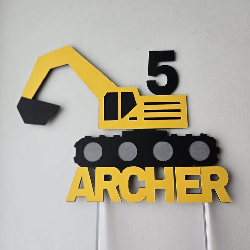 Excavator Cake Topper - Etsy