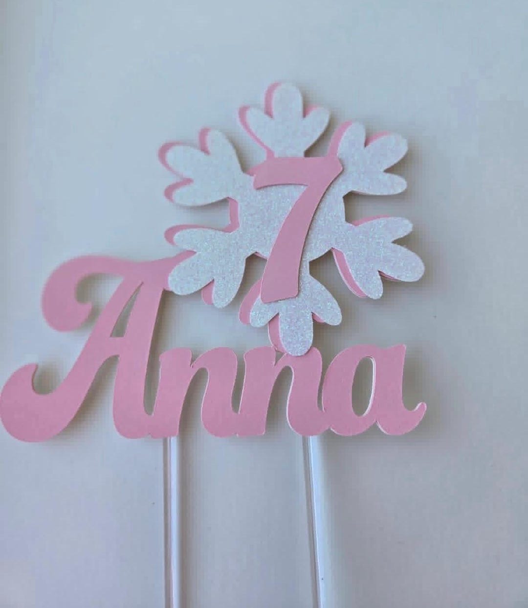 Snow Flake Cake Toppers, Winter Cake Topper, Snow Cake Topper, Custom ...