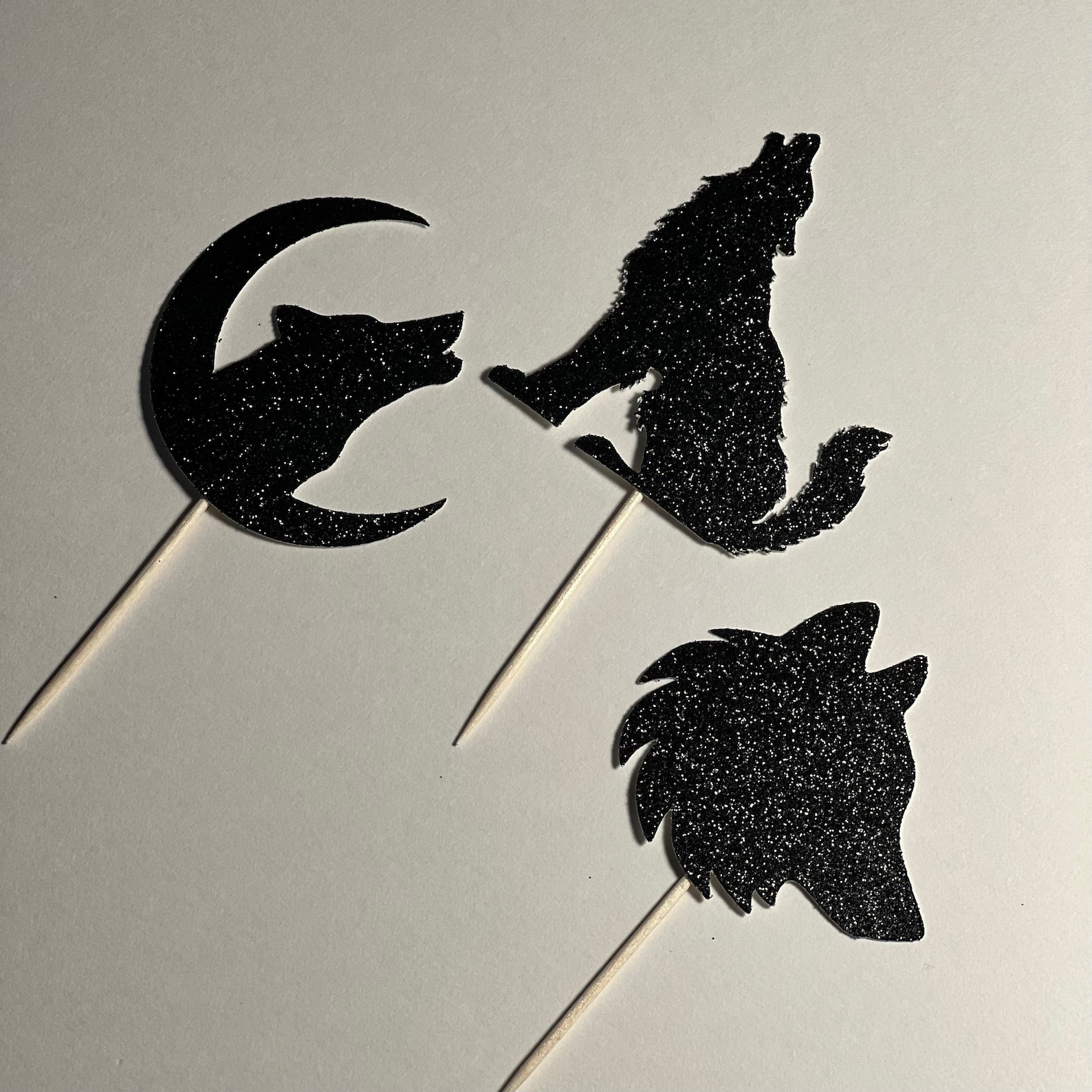 Wolf Cupcake Toppers Wolf Toppers Howling Wolf Cupcake Wolf - Etsy