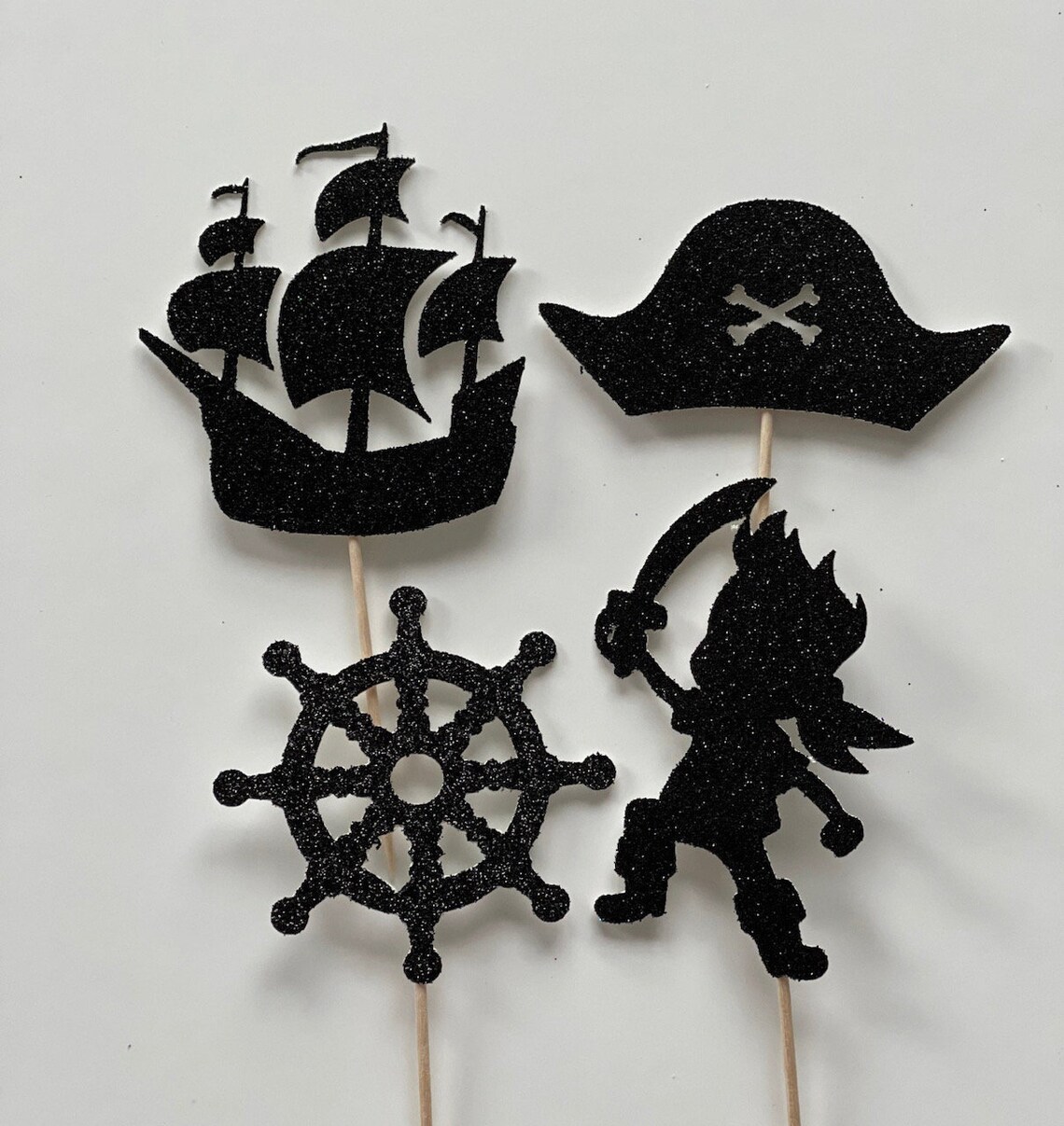 Pirate Cupcake Toppers Pirate Ship Cupcake Toppers Little | Etsy