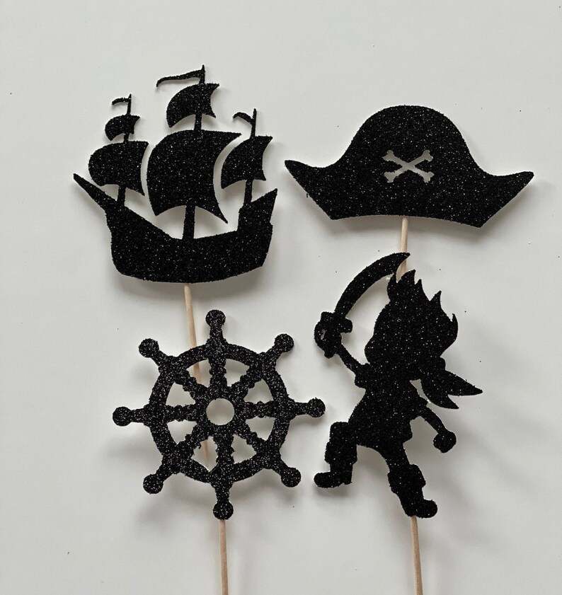 Pirate Cupcake Toppers Pirate Ship Cupcake Toppers Little - Etsy