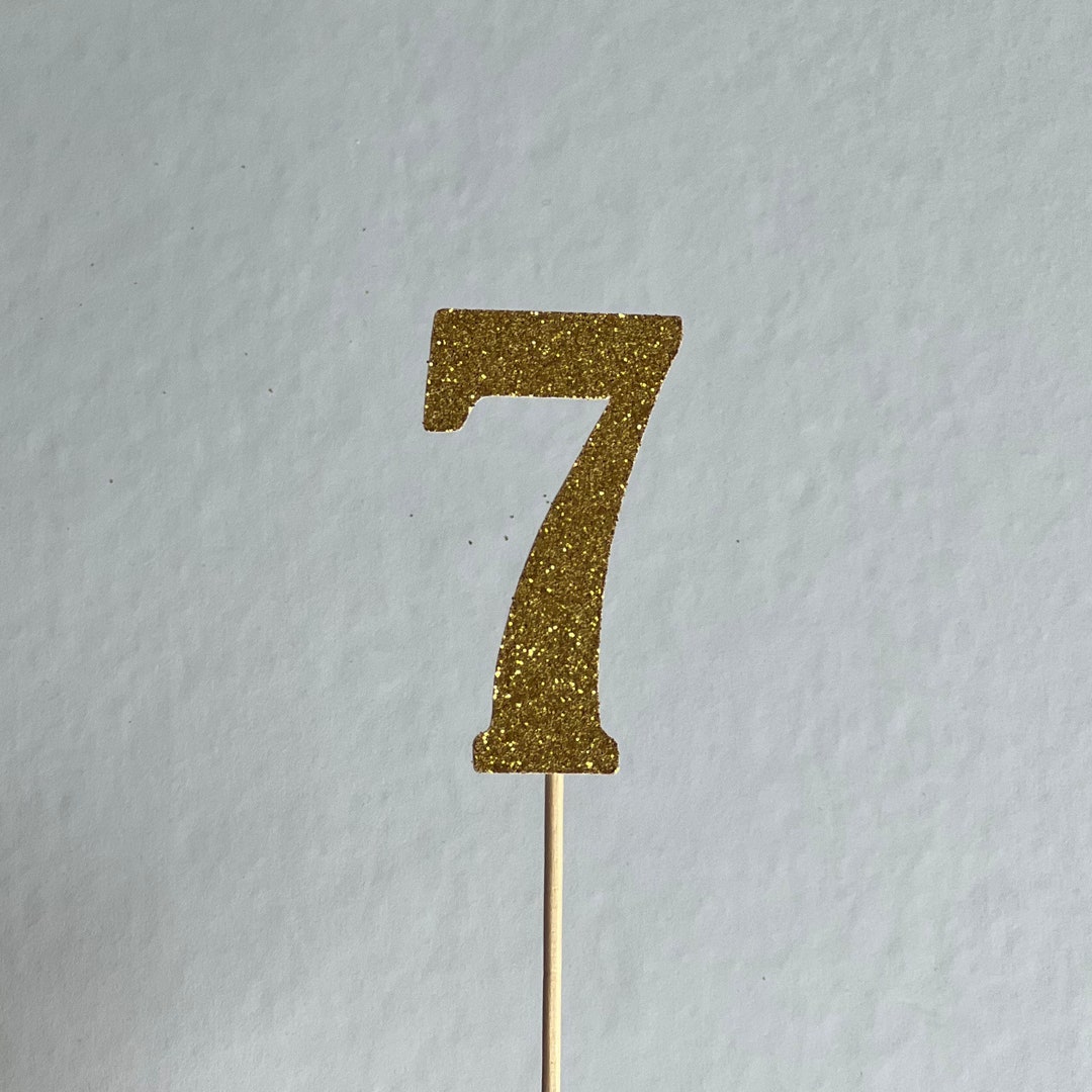 Seven Cupcake Topper Seven Birthday Cupcake Toppers 7th - Etsy