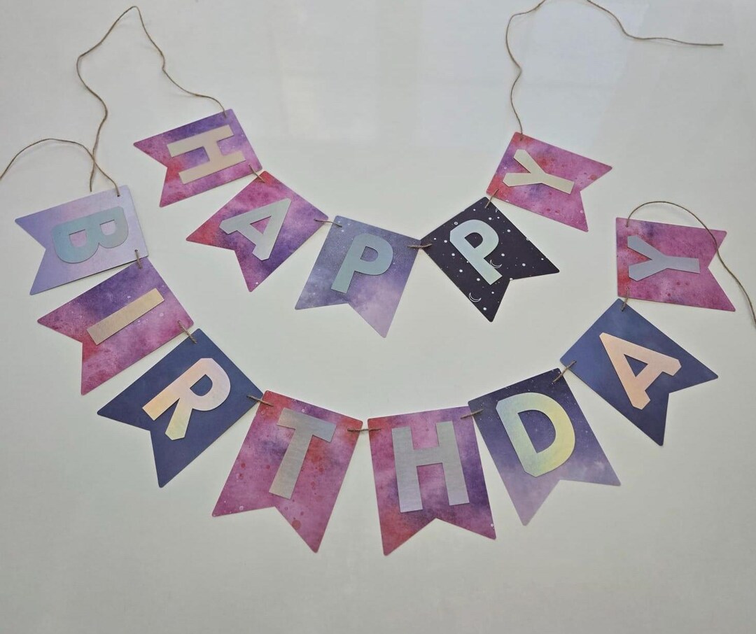 Space Banner, Space Theme Banner, Galaxy Banner, Galaxy Birthday Banner ...