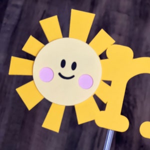 Sun Cake Topper, Sunny Cake Topper, Sunshine Cake Topper, Sun Birthday ...