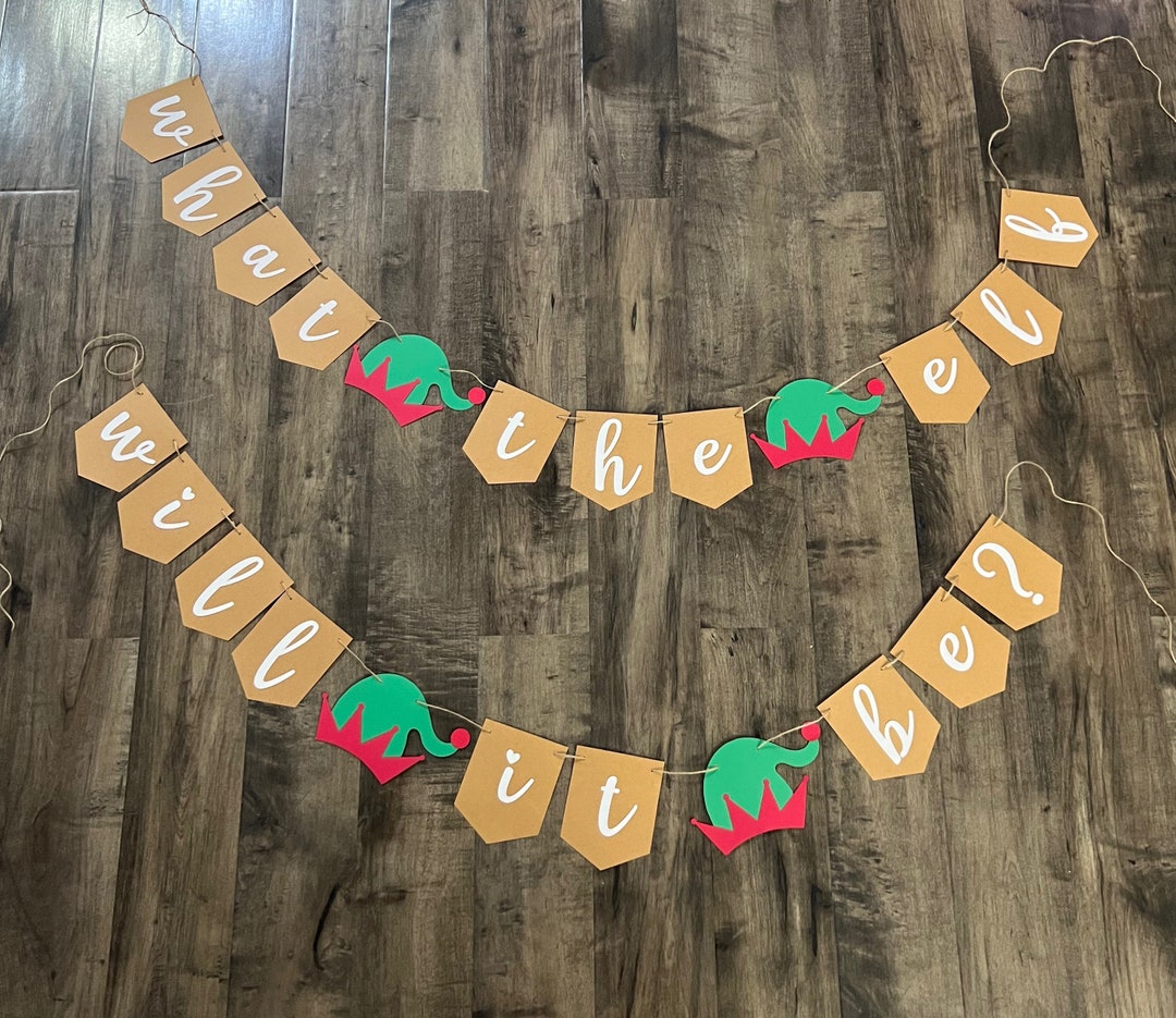 Christmas Elf Gender Reveal Banner: Boy or Girl Party Decor - Etsy