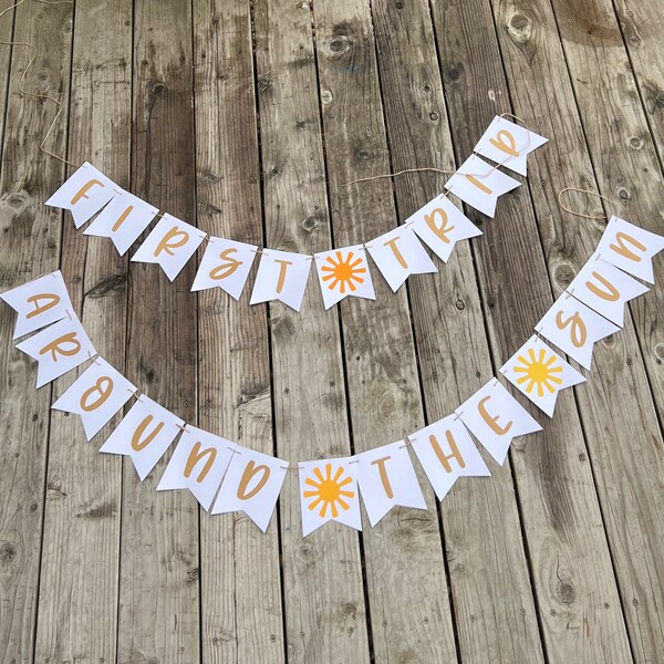 First Trip Around the Sun Banner - Etsy