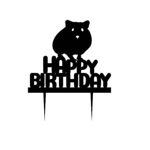 Hamster Birthday Cake Topper - Etsy