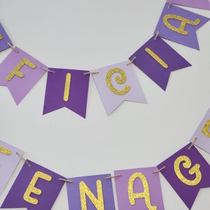 Purple Birthday Banner, Violet Banner, Teenager Birthday Banner ...