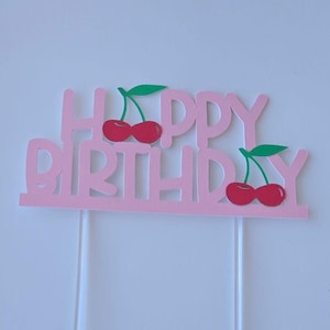 Cherry Cake Topper, Cherries Cake Topper, Cherry First Birthday Cake ...