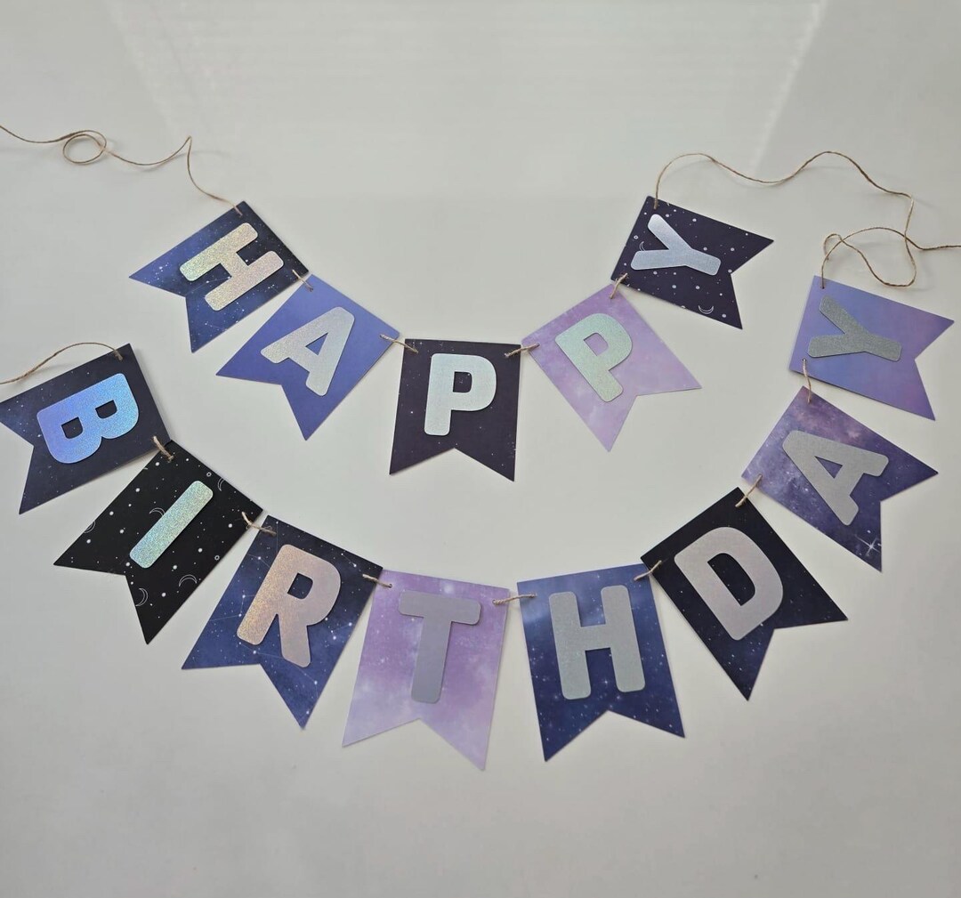 Space Banner, Space Theme Banner, Galaxy Banner, Galaxy Birthday Banner ...