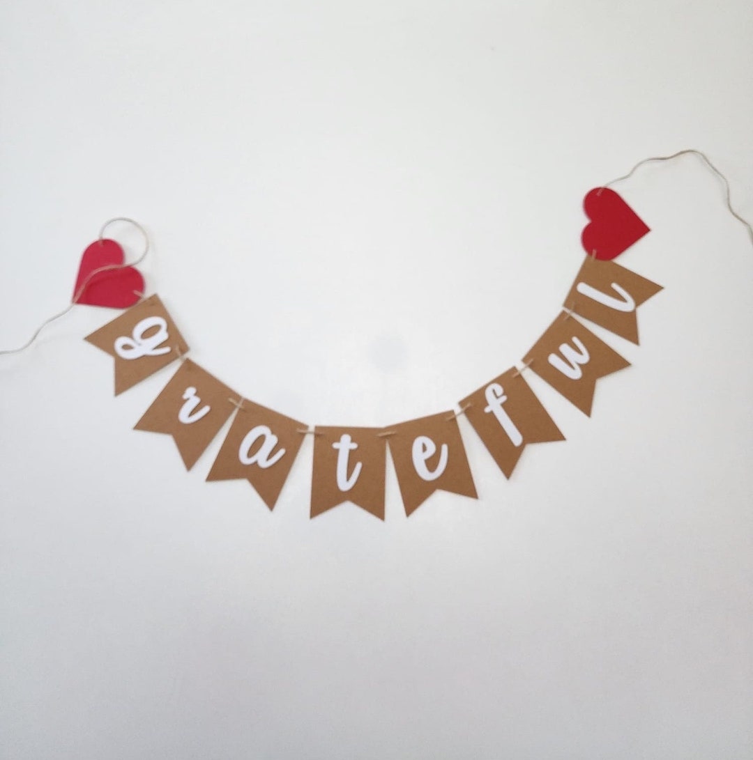 Grateful Decorations, Grateful Banner, Give Thanks Banner, Thankful ...