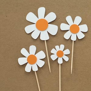 Daisy Cupcake Toppers, Daisy Toppers, Flower Cupcake Toppers, Flower ...
