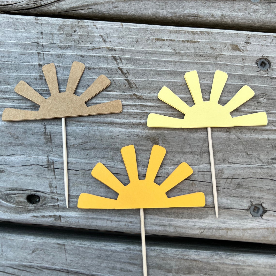 Sun Cupcake Toppers Sunny Cupcake Toppers Sunshine Cupcake - Etsy